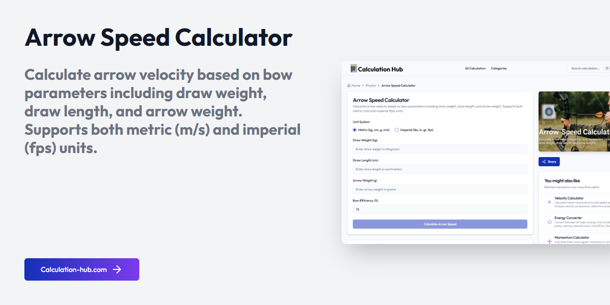 Arrow Speed Calculator - Calculation Hub