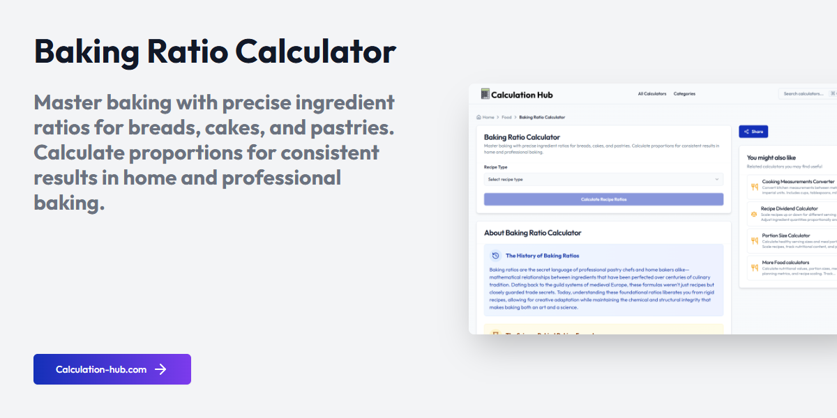 Baking Ratio Calculator - Calculation Hub