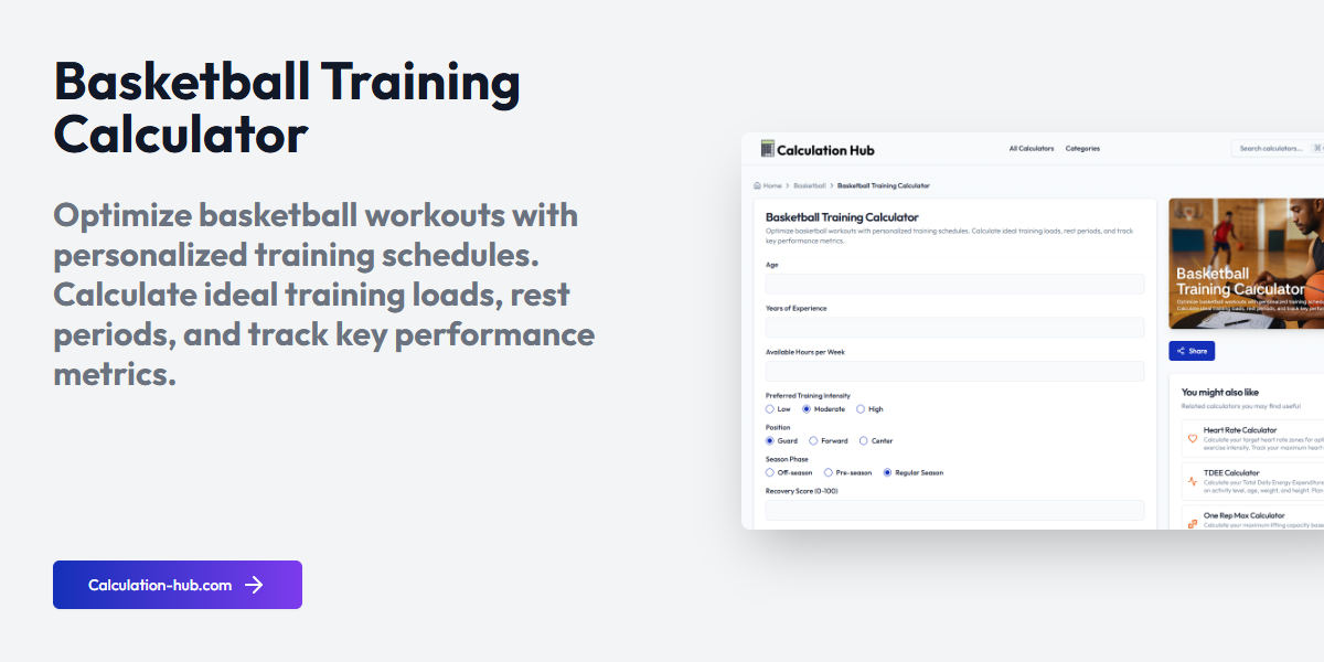 Basketball Training Calculator - Calculation Hub