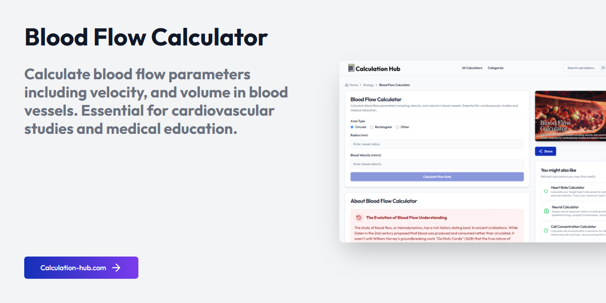 Blood Flow Calculator - Calculation Hub