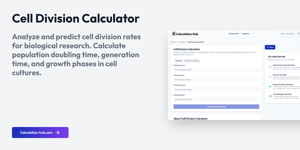 Cell Division Calculator - Calculation Hub
