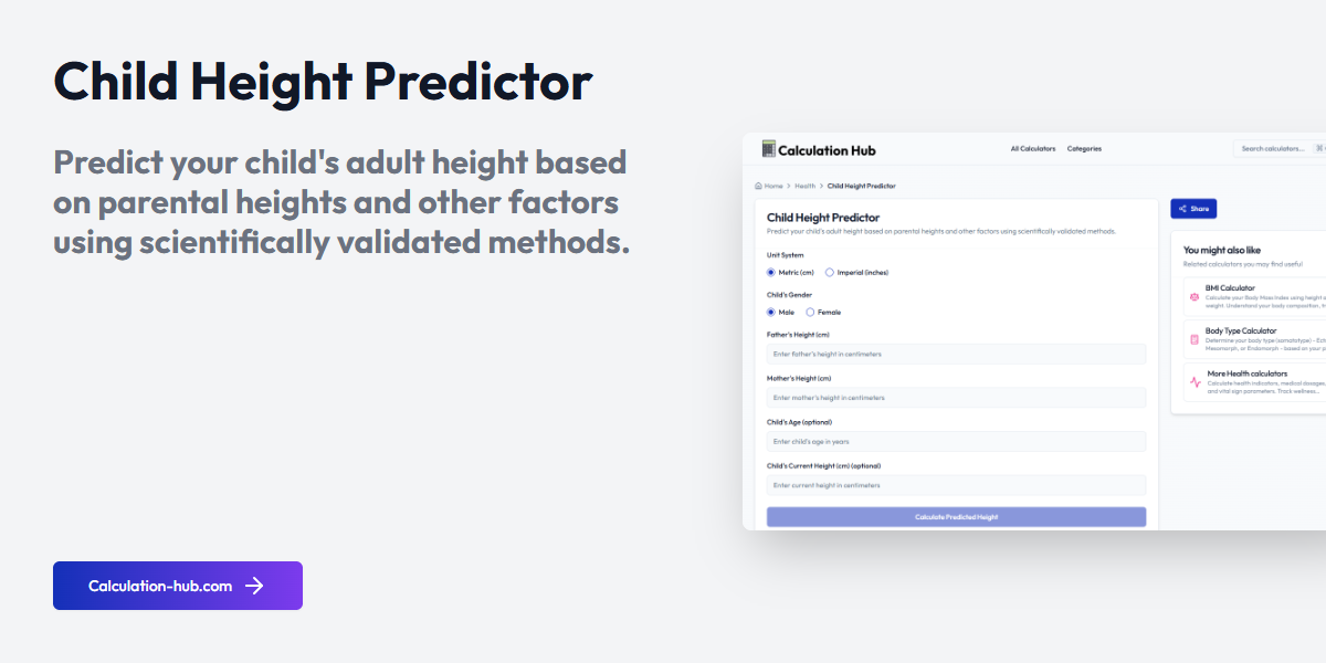 Child Height Predictor - Calculation Hub