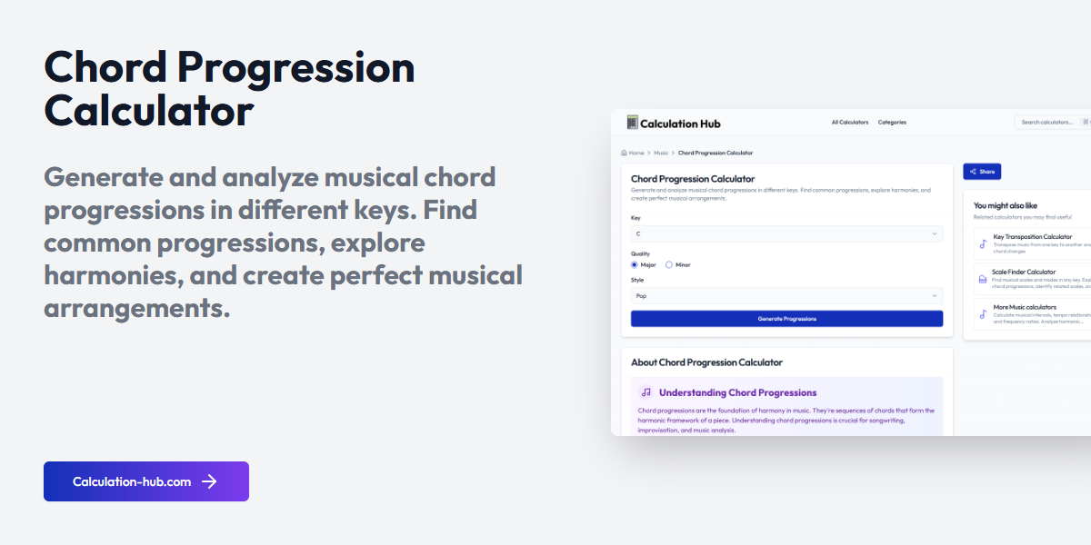 Chord Progression Calculator - Calculation Hub