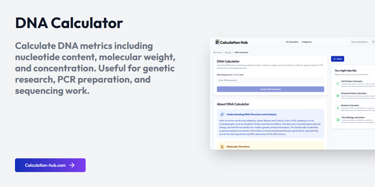 DNA Calculator - Calculation Hub