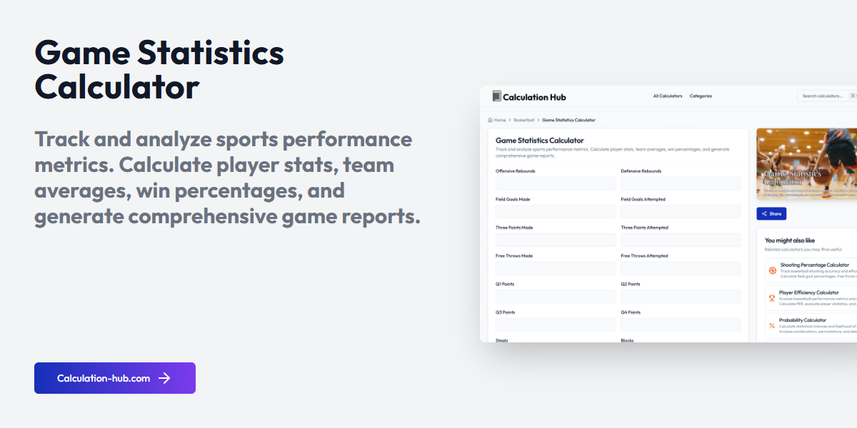 Game Statistics Calculator - Calculation Hub