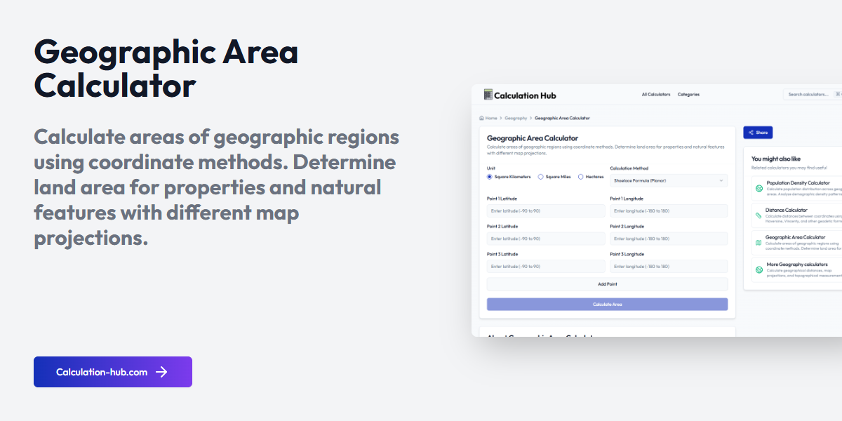 Geographic Area Calculator - Calculation Hub
