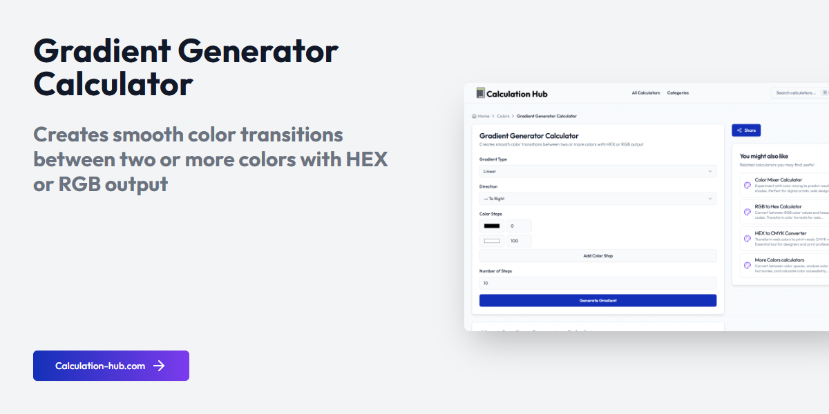 Gradient Generator Calculator - Calculation Hub