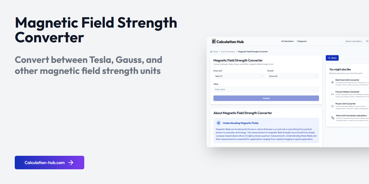 Magnetic Field Strength Converter - Calculation Hub