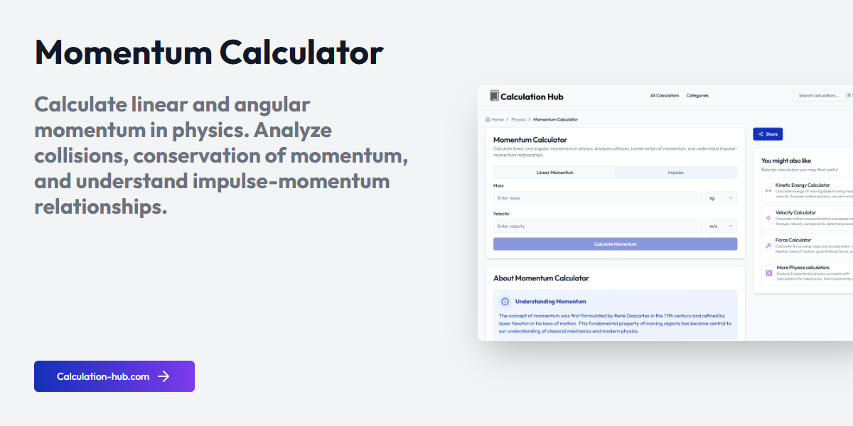 Momentum Calculator - Calculation Hub