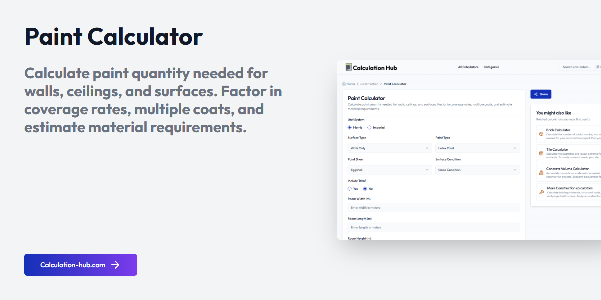Paint Calculator - Calculation Hub