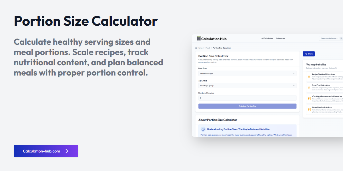 Portion Size Calculator - Calculation Hub