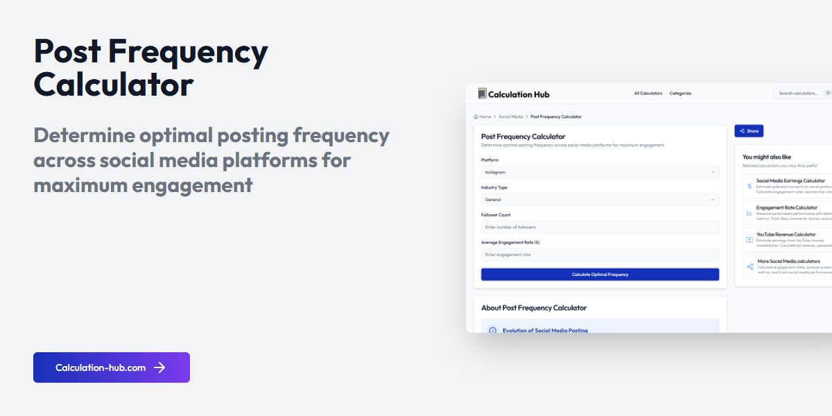 Post Frequency Calculator - Calculation Hub