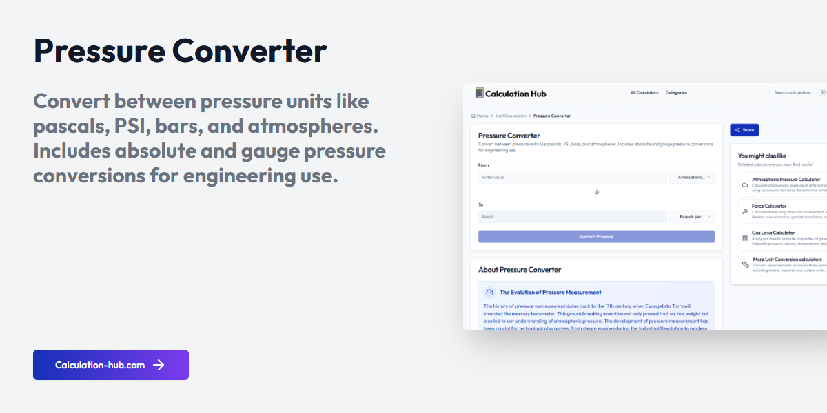 Pressure Converter - Calculation Hub