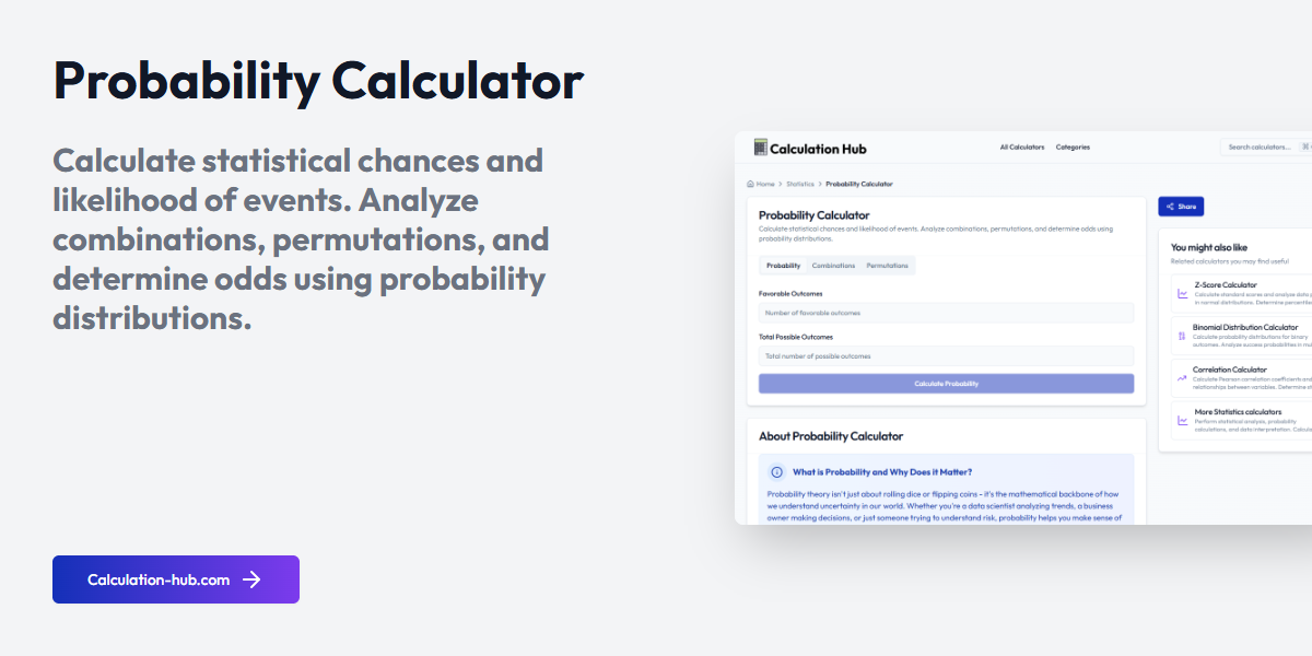 Probability Calculator - Calculation Hub
