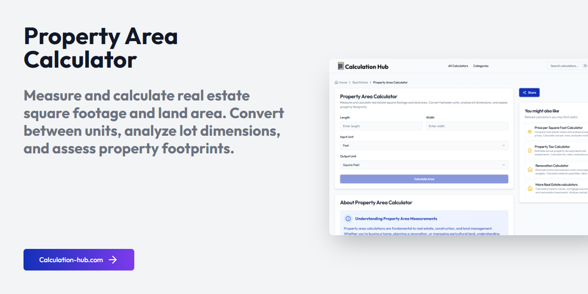 Property Area Calculator - Calculation Hub
