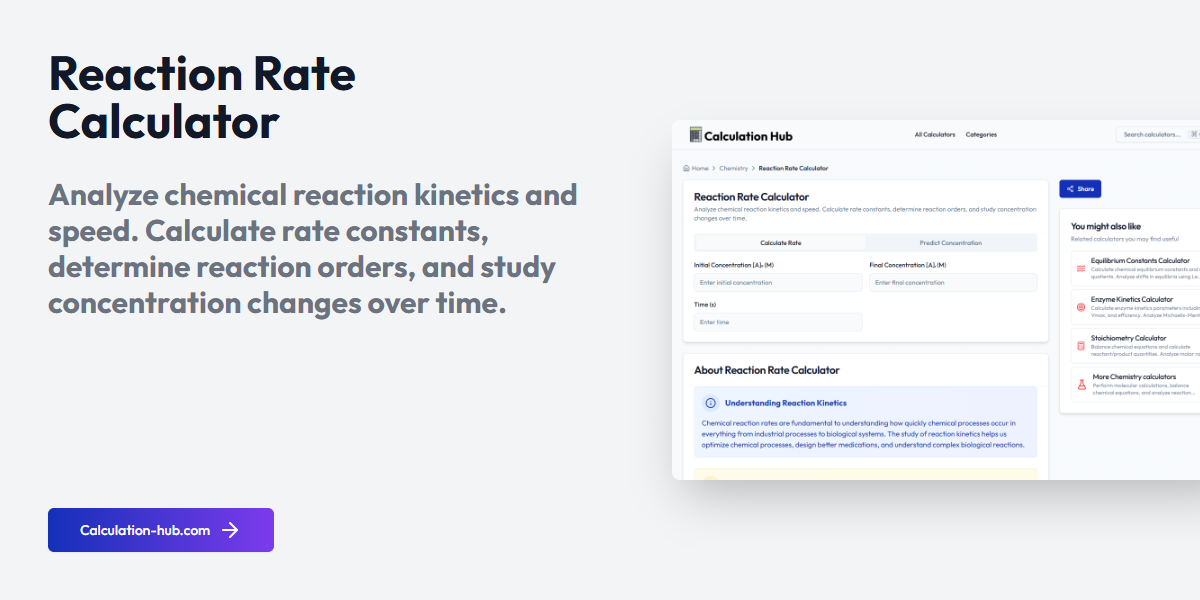 Reaction Rate Calculator - Calculation Hub