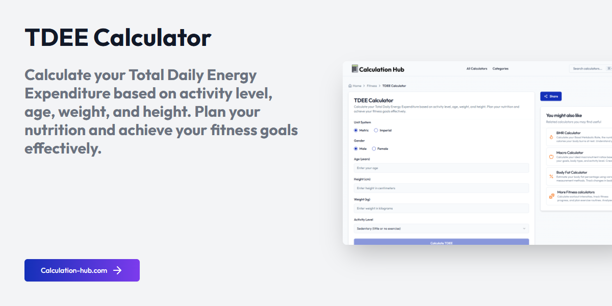 TDEE Calculator - Calculation Hub