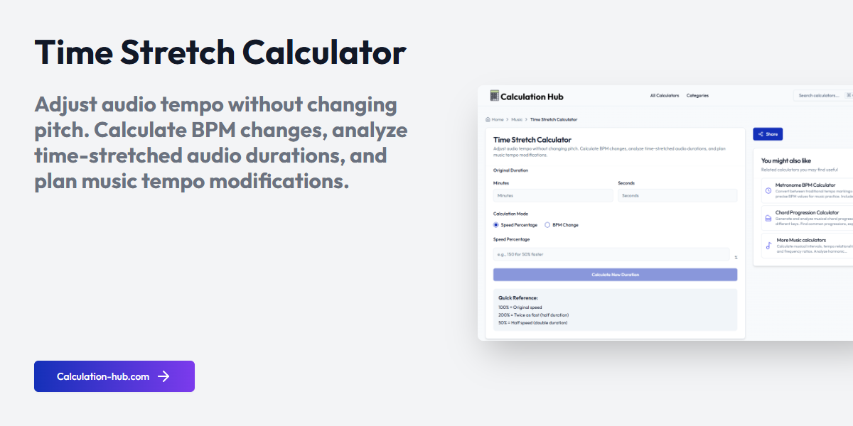 Time Stretch Calculator - Calculation Hub