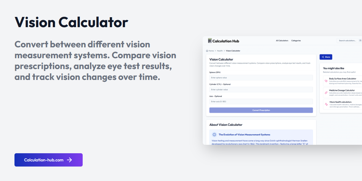 Vision Calculator - Calculation Hub