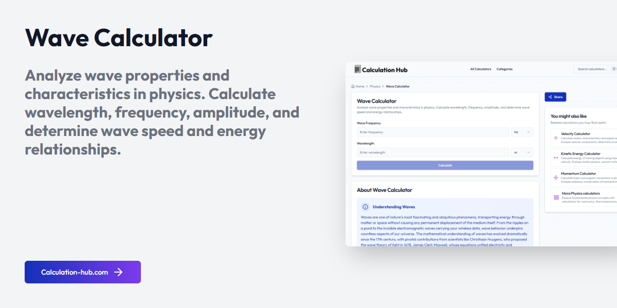 Wave Calculator - Calculation Hub